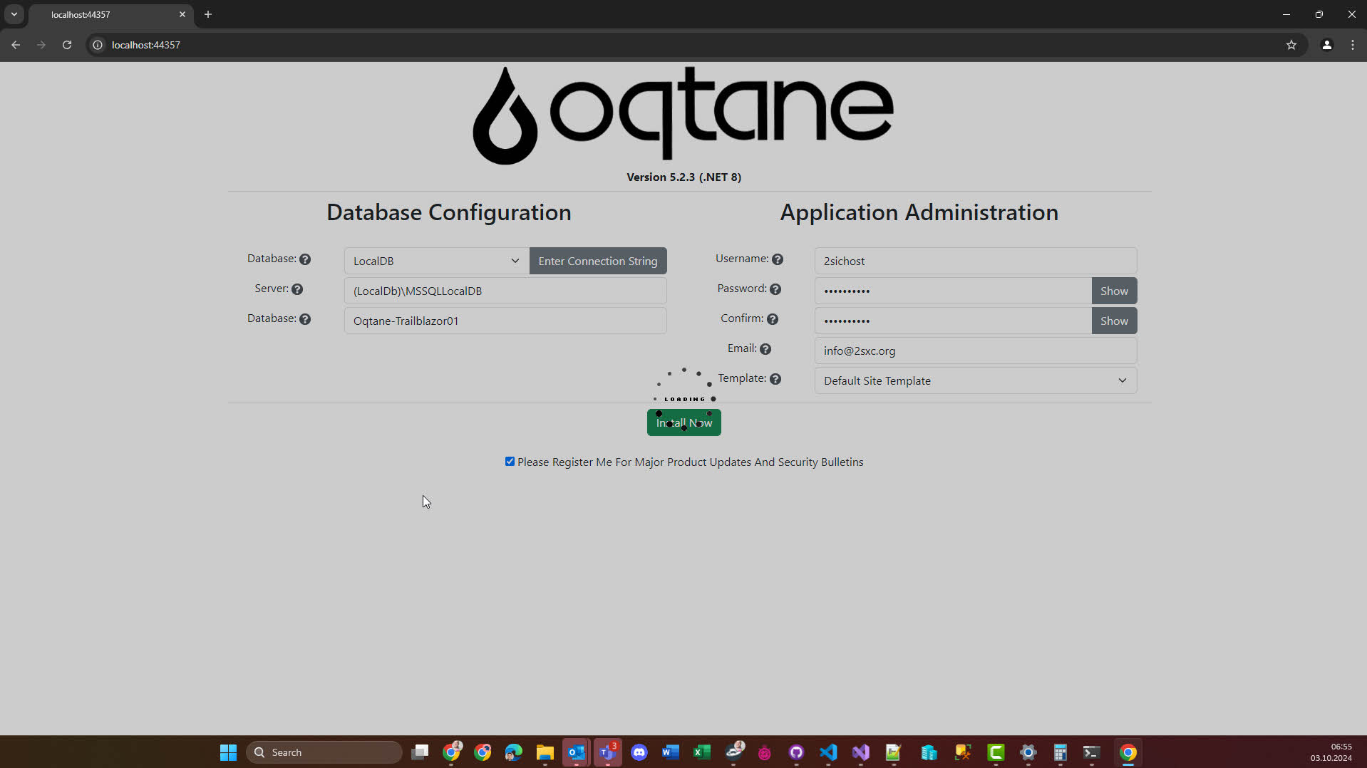 Install Oqtane as CMS - Walkthrough for Developers | Oqtane Docs - APIs and more for the Modular ...